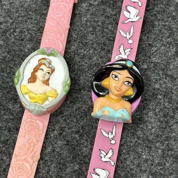 Disney | Accessories | Vintage Disney Princess Watches Flip Top Jasmine ...